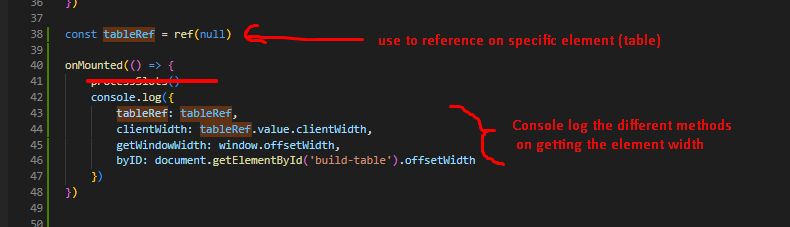 Javascript Bug On Getting The Element Width Using Vue3 Ref Stack - Mobile Space Photos for Desktop