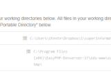 Easyphp Setting Working Directory Simply Fails Stack Overflow