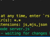 Node Js Starting Node Server Js Nodemon Clean Exit Waiting For