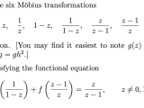 Complex Analysis Solving A Functional Equation Using Mobius