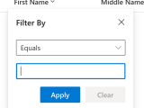 Datatables Filters For Each Column With Multiple Filter Options