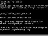 Node Js Npm Throws Error Unable To Get Issuer Cert Locally While