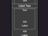 Css While Attempting To Stack Cards In A List The Text From The One