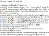 Java Android Error App Crash Error When Firebase Message Sent Stack