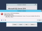 Connectivity Sql Server 2014 All Administrator Accounts Disabled