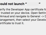 Ios Could Not Launch App Verify The Developer App Certificate