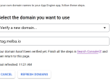 Google Cloud Platform App Engine Adding Custom Domain Verification