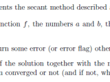 Algorithms Secant Method In Matlab Mathematics Stack Exchange