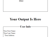 Html How Can I Get User Data And Put The Output In The Form