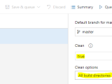Git Clean All Build Directories In Azure Devops Pipeline Settings Is