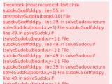 Recursion Getting Unknown Error In Sudokusolver Backtracking Problem