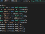 C Dynamically Creating Textboxes And Dropdown Boxes For Input Form