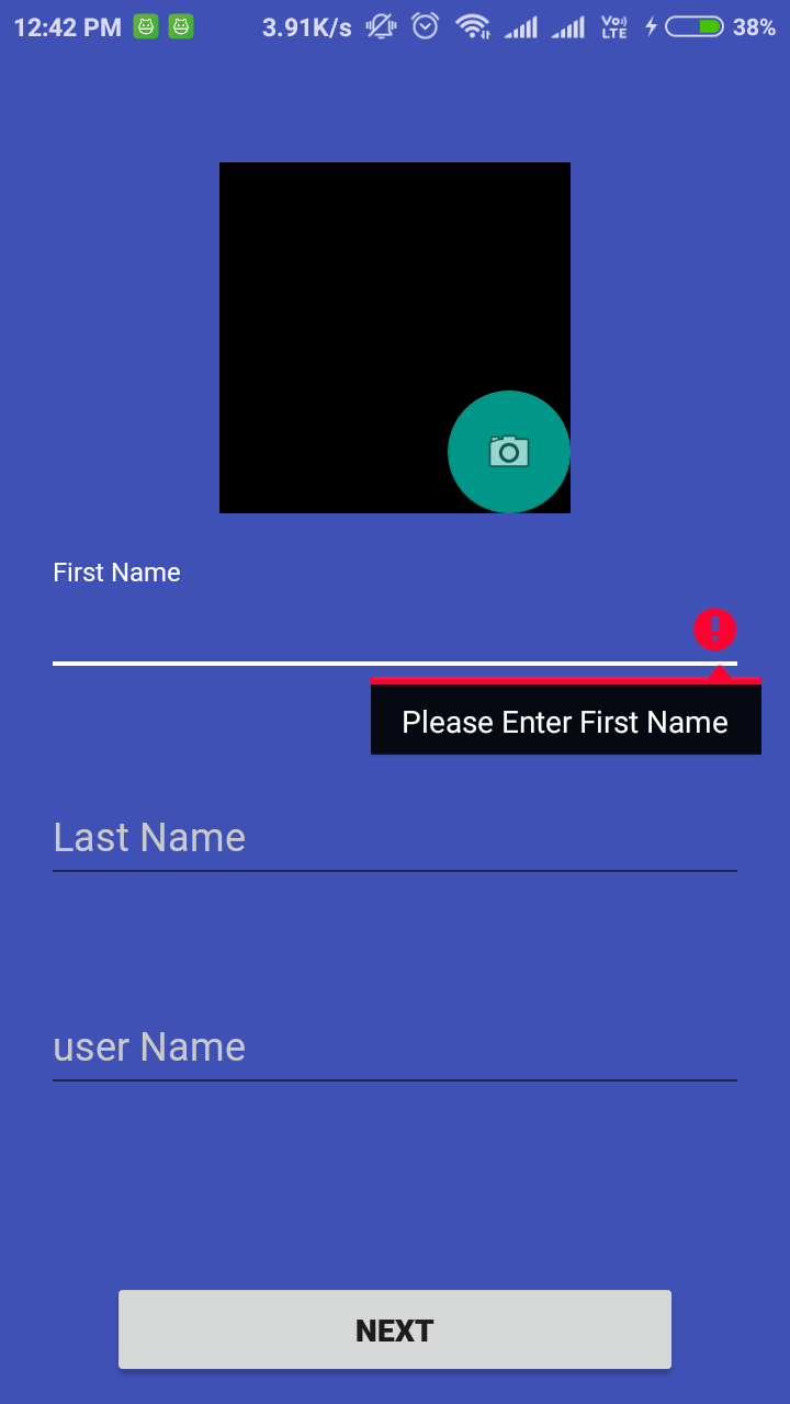 Android Edittext Error Message Popup Text Not Showing Stack Overflow