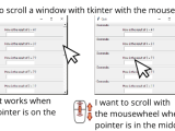 How To Scroll A Gui With Tkinter In Python Using The Mouse Wheel On The