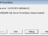 Sql Query Timeout Error Excel Vba Stack Overflow