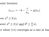 Numerical Methods Fixed Point Iteration Question
