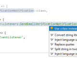Php Phpstorm Replace String Literal With Class Constant Stack Overflow