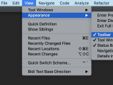 Ide Android Studio Toolbar Top Missing Stack Overflow