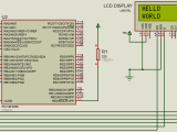 Pic Physical Connection Of Lcd Using Pic18f4550 And Xlcd H