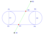 Algorithm Capsule Ray Line Segment Intersection 2d Stack Overflow