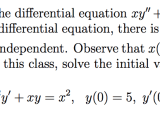 Solving A Differential Equations Initial Value Problem Mathematics