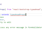 Typescript React Bootstrap Typeahead Extended Custom Component