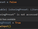 Python Isuseingpreset Is Not Accessed Pylance Stack Overflow