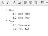 Html Tinymce Nested Ordered List Decimal Numbering With Different