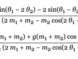C Double Pendulum Equation Bug Stack Overflow