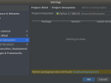 Pycharm Python Packaging Tools Not Found After Pythonpath Change