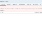 Google Chrome Red Warning Message In Opera Console Stack Overflow