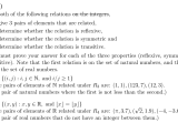 Discrete Mathematics Reflexive Symmetric Or Transitive Mathematics