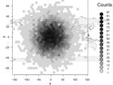 Spatial Plot Hexbin Density Over Map With Base Graphics In R Stack