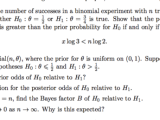 Statistics Bayesian Hypothesis Testing Example Questions