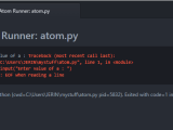 Execute Python Code In Atom Editor For Windows 10 Stack Overflow