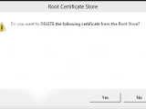 C Remove Windows Warning When Deleting Root Certificate Stack Overflow