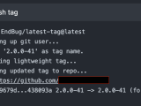 Github Actions Create Or Update A Git Tag Stack Overflow