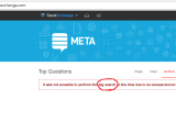 Misleading Error Message When Questions List Fails To Load Meta Stack
