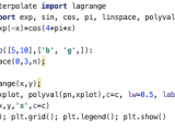 Lagrange Method Find Polynomial With Python Mathematics Stack Exchange