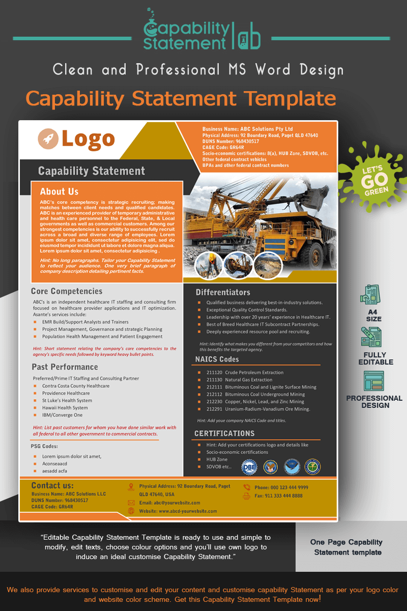 Sec 360 Capability Statement Pdf - Premium Landscape Illustration Gallery - High Resolution