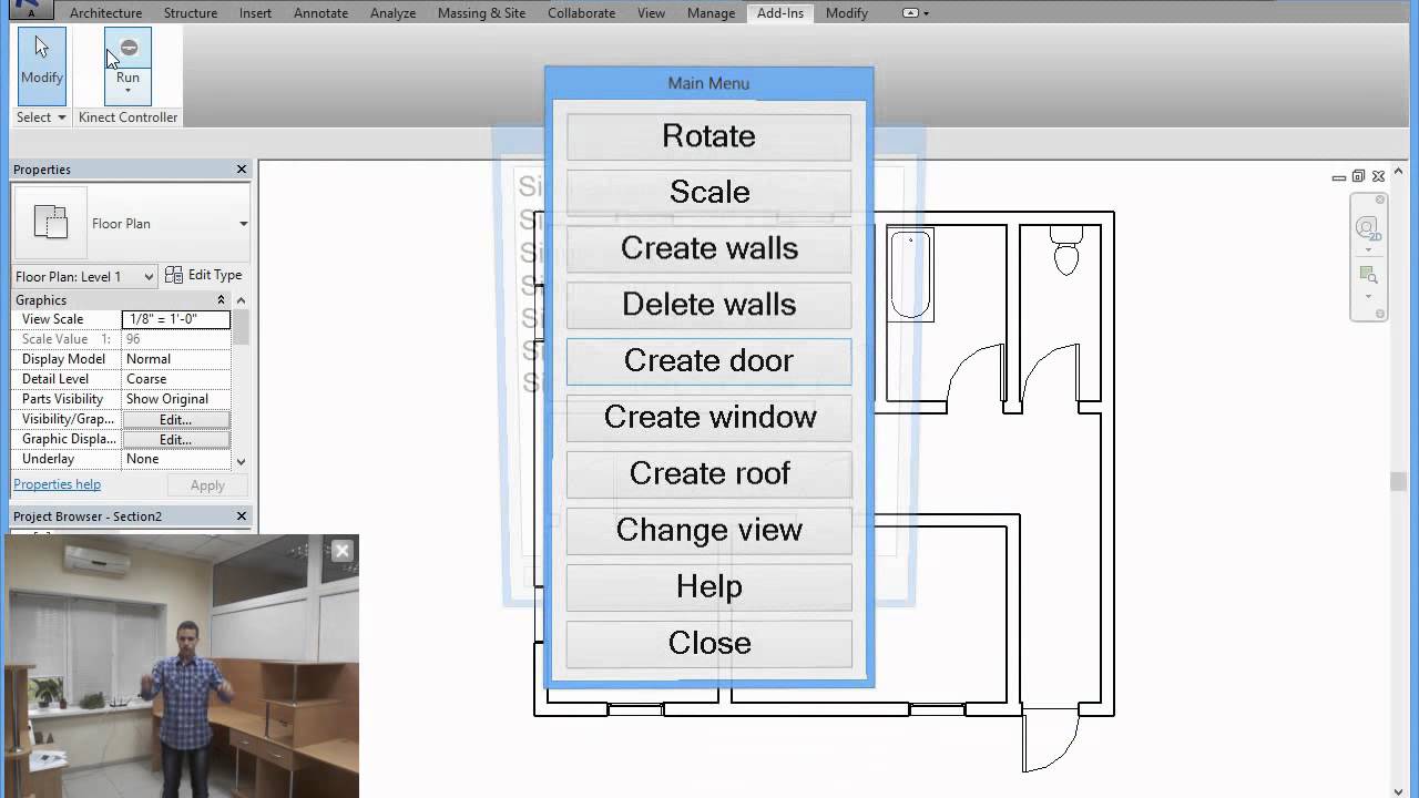 Kinect Controller for Autodesk® Revit® – Phoenix