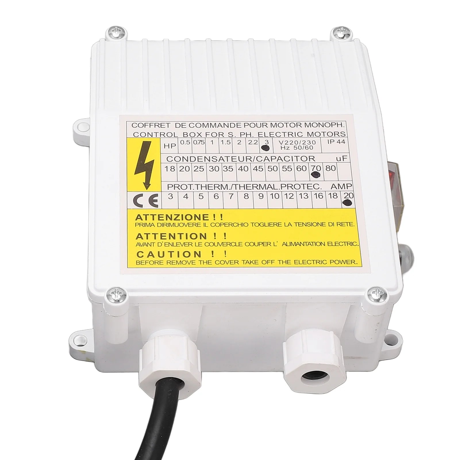 Control Box For S.ph. Electric Motors » Diagram Board