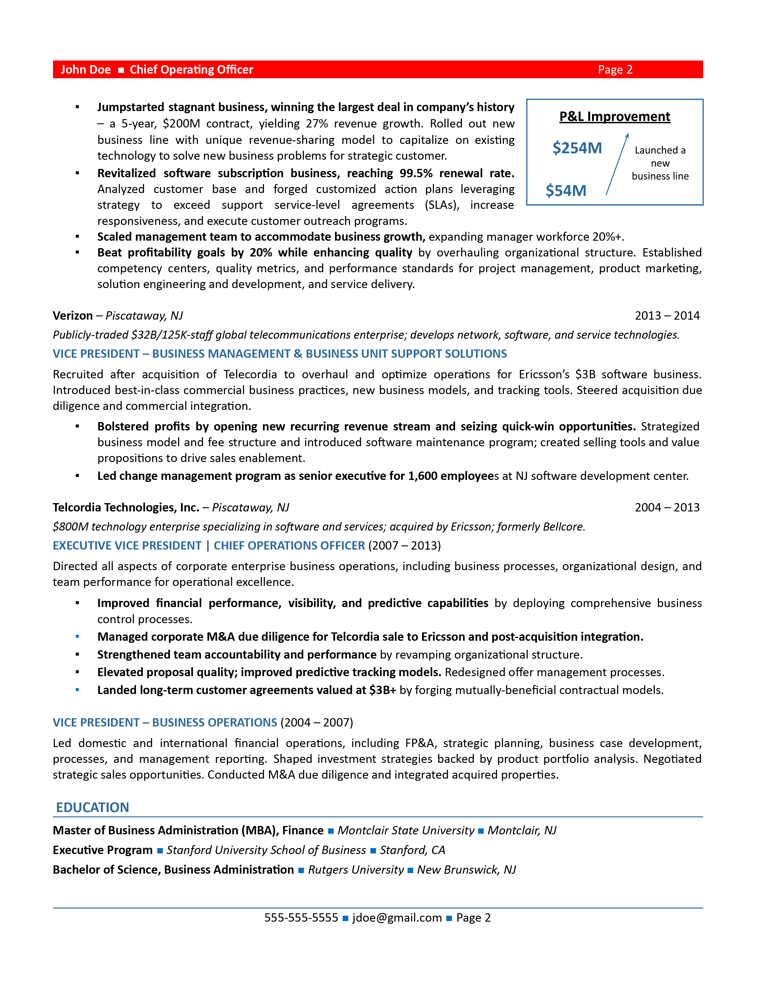 Best Chief Operating Officer (COO) Resume for 2023 [+Samples] (2025)