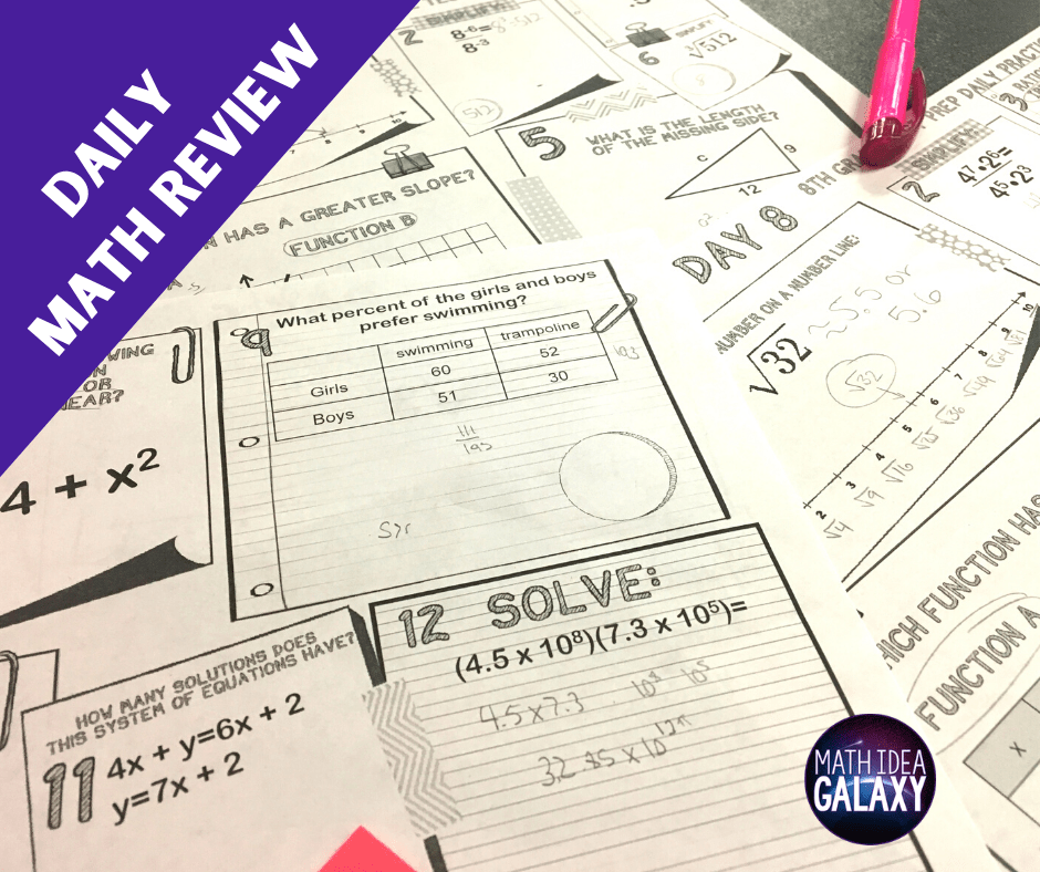 Daily Math Skill Review - Idea Galaxy