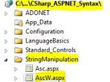 C Sharp Ascw Syntax Example Asp Net C String Method Source Code