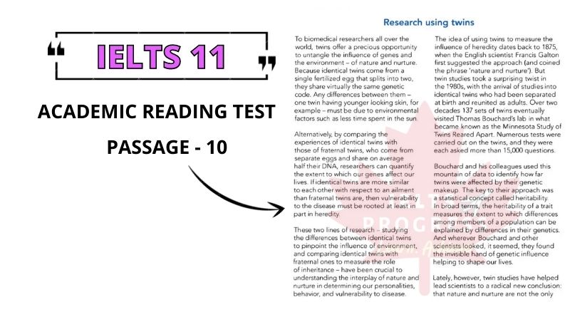 Research Using Twins: Reading Answers & PDF - IELTS Progress