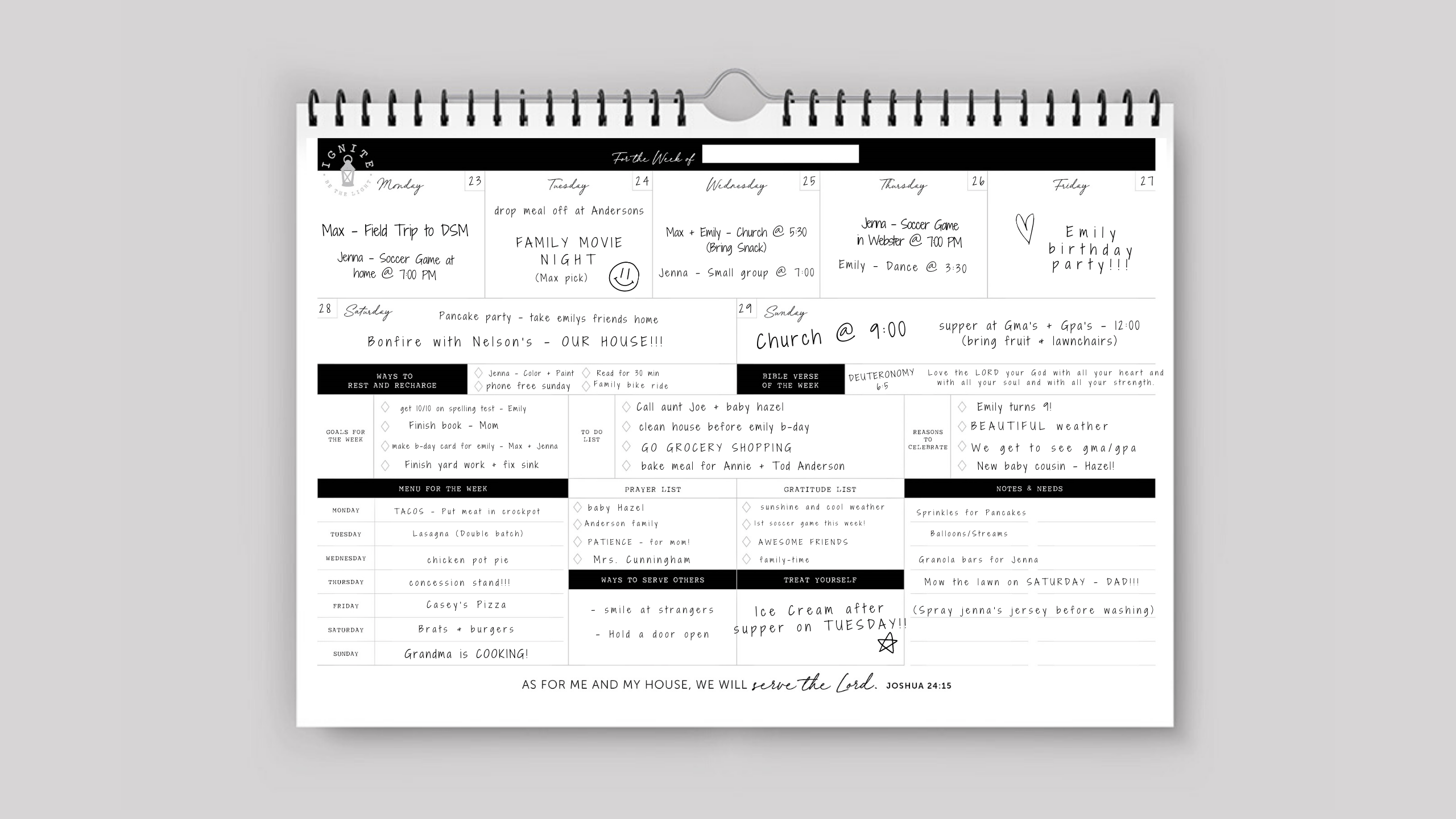 9X12" Ignite Intention Calendar * Ignite