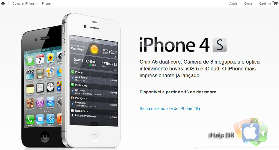 iPhone vai ser vendido na Apple Online Store | iHelp BR