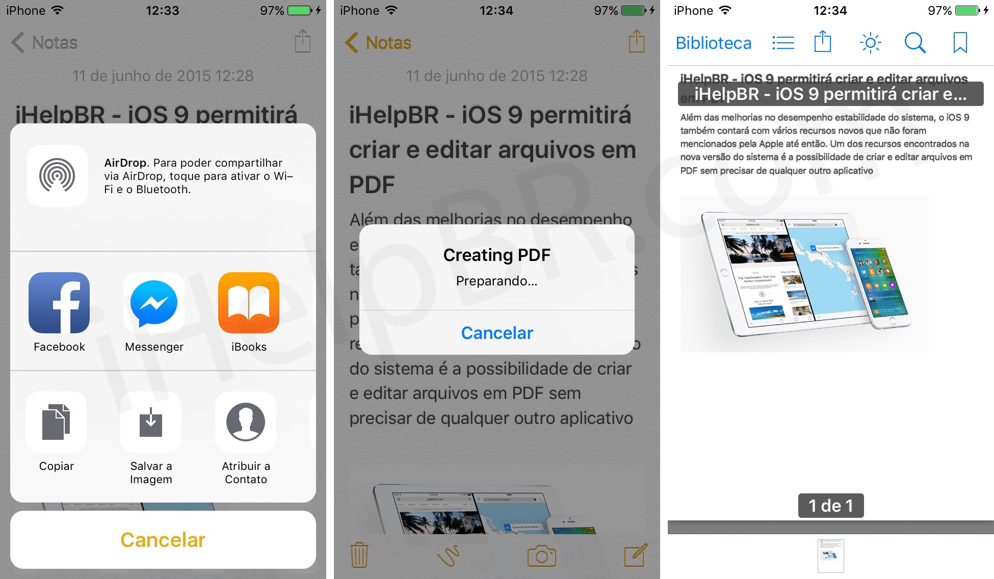 iOS 9 permitirá criar e editar arquivos em PDF | iHelp BR