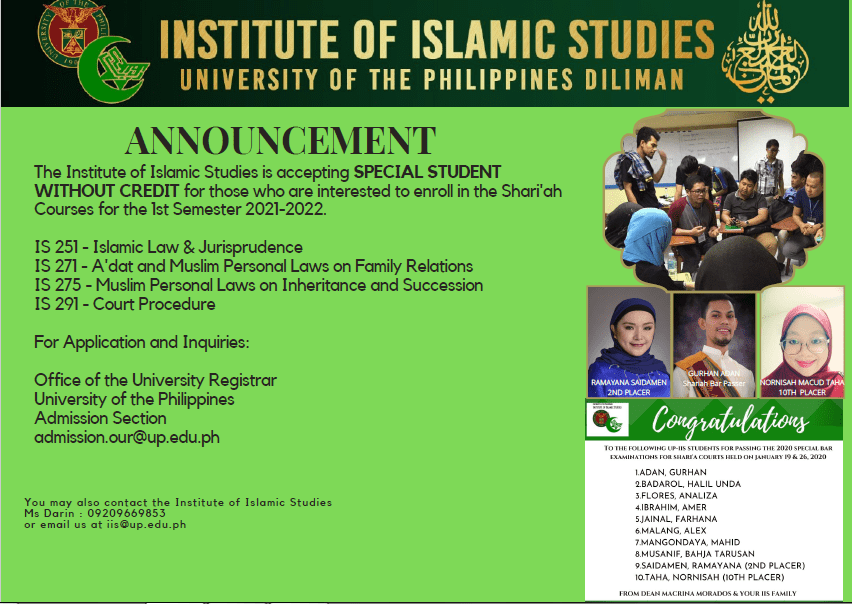 edited – Institute of Islamic Studies, University of the Philippines ...
